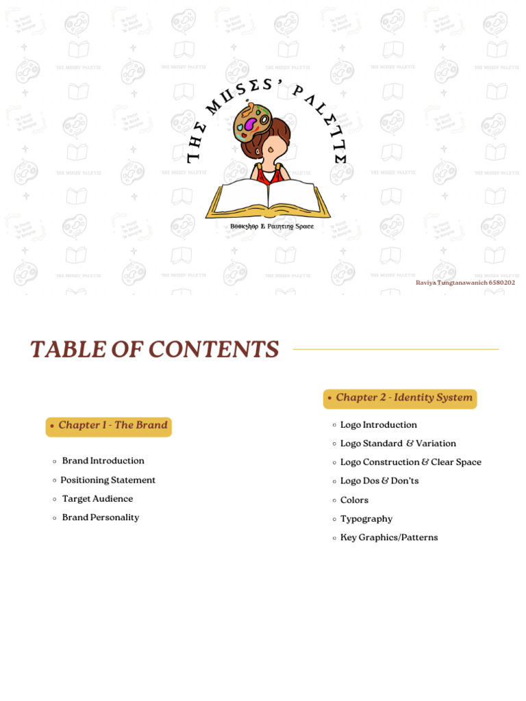 The Muses' Palette Brand Guideline - Raviya Tungtanawanich | PDF | Logos | Brand