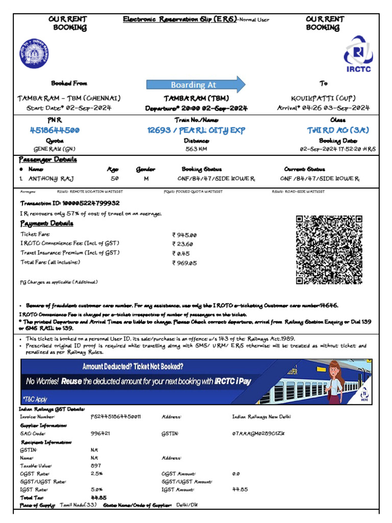 02_09_24 ticket | PDF | Identity Document | Payments