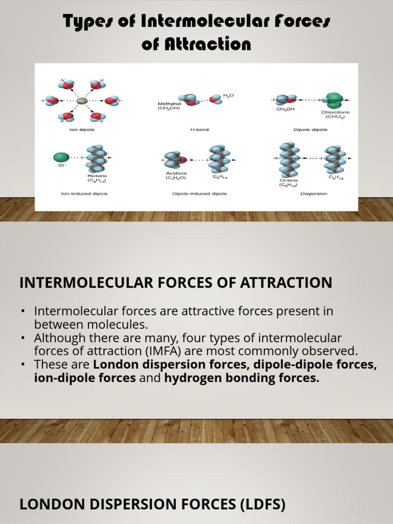 6.1 Types of Intermolecular Forces of Attraction | PDF | Intermolecular ...