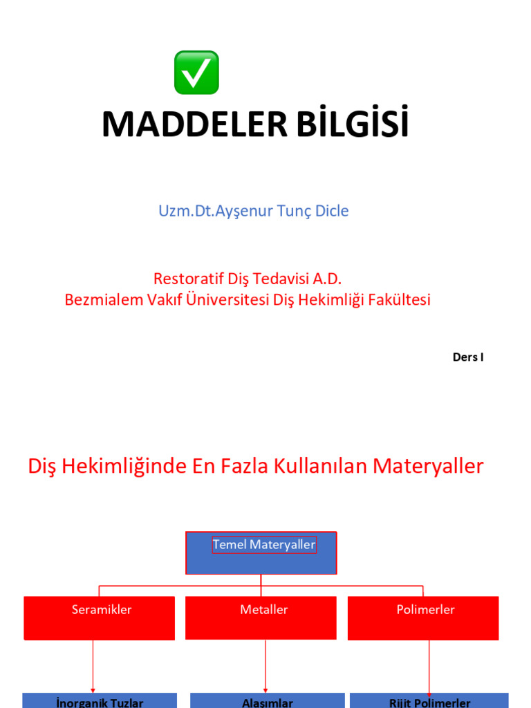 1) Madde Bilgisi | PDF