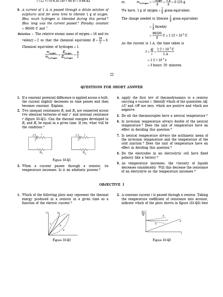 Thermal and Chemical Effect On Elec. Current | PDF | Thermocouple | Electrical Resistance And ...