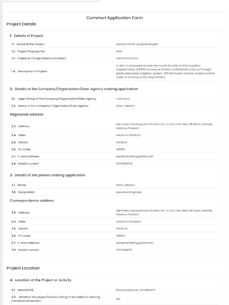 Basania Common Application Form | PDF