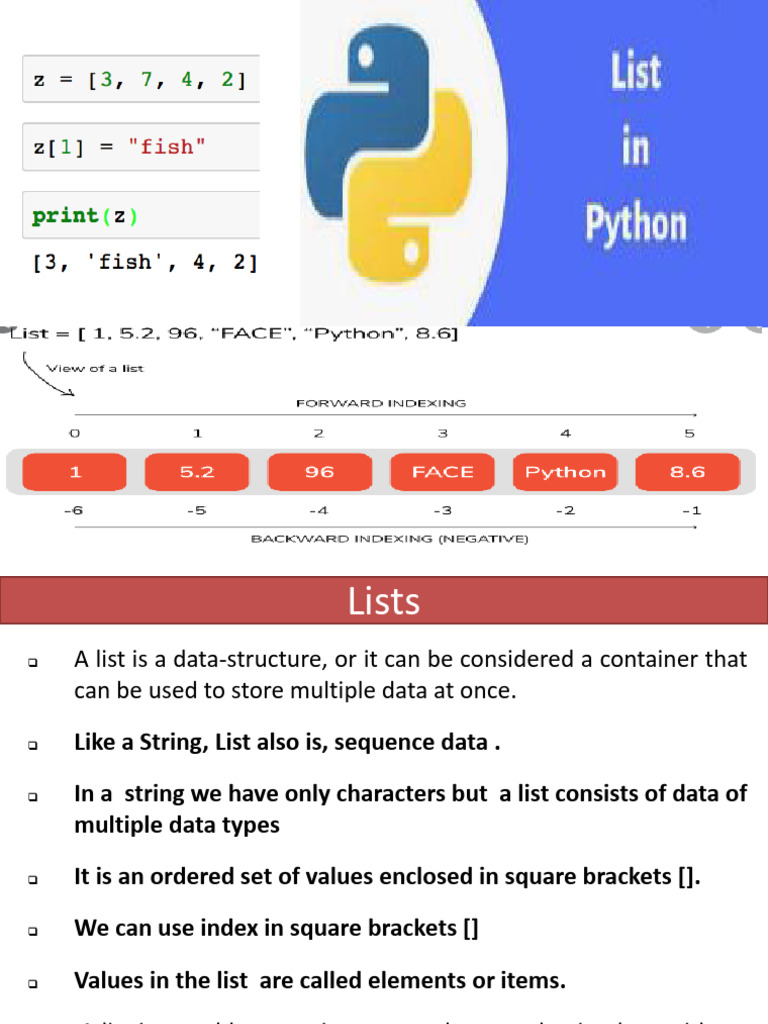 Lists PDF RSV | PDF | String (Computer Science) | Sequence