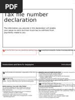 TFN Declaration Form N3092 | PDF | Payments | Taxes