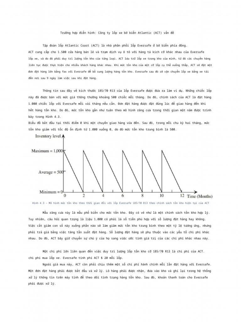 Case study ACT basic EOQ - TV | PDF