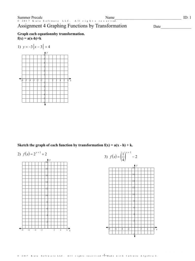 PRECALC 4 Graphing by Transformation | PDF | Asymptote | Mathematical Analysis