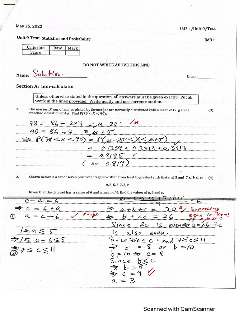 Unit 9 statsprob_202122_ms | PDF