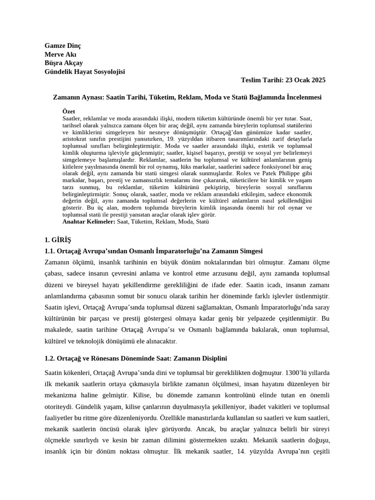 Gündelik Hayat Makalesi | PDF