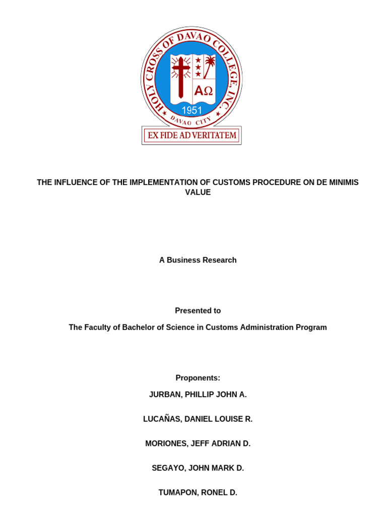 Customs Procedures and De Minimis Value Impact | PDF | Linear ...