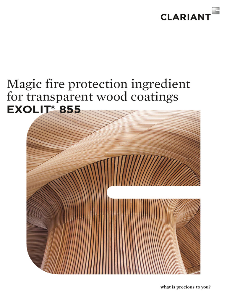 Clariant Flyer Fire Protection For Transparent Wood Coatings EXOLIT 855 202001 EN | PDF ...