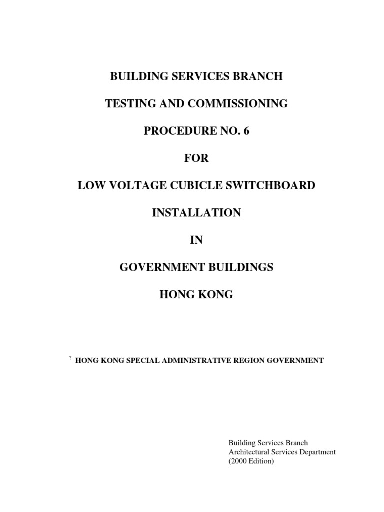 No.6 Low Voltage Cubicle Switchboard Installation | PDF | Fuse ...