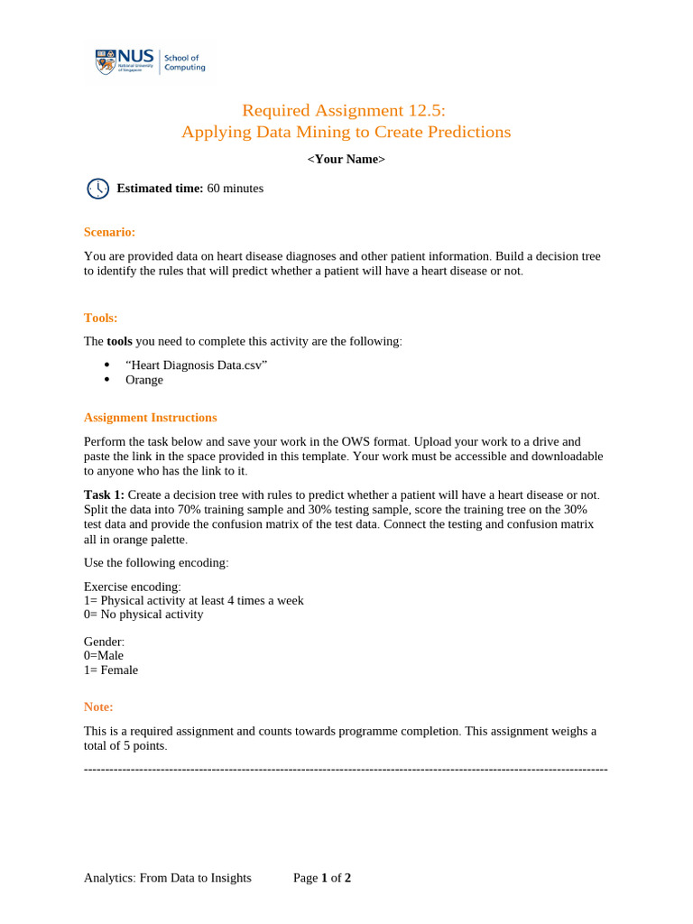 NUS - SOC - DA - M12 - Required Assignment | PDF