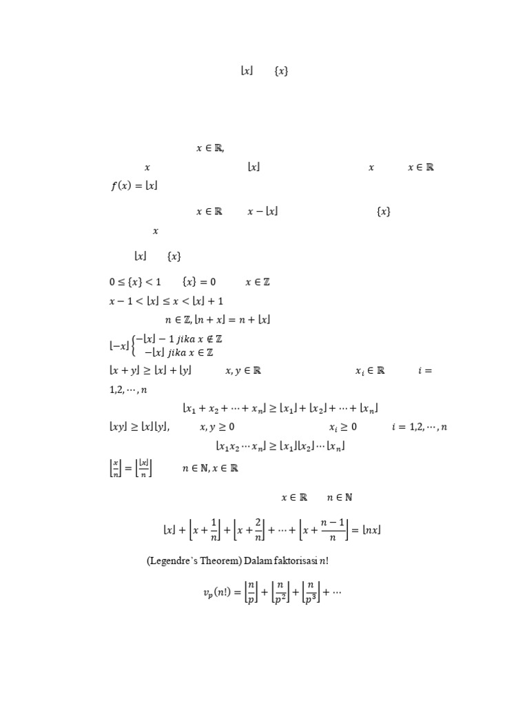 Fungsi Floor dan Sifatnya | PDF