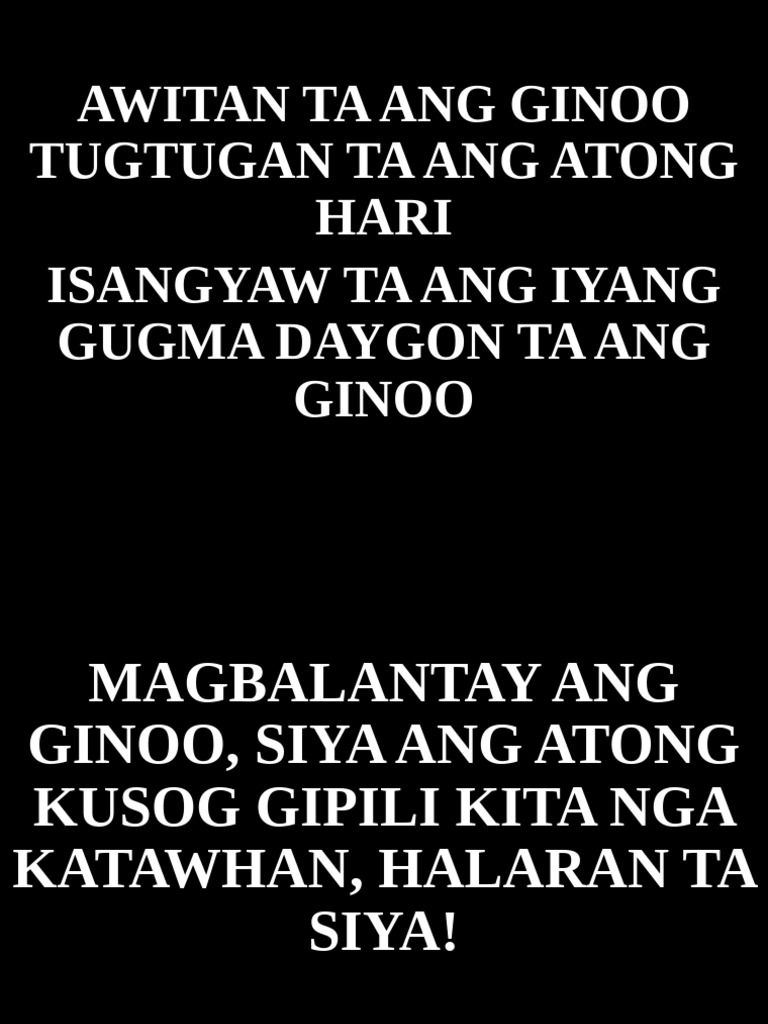 Awitan Ta Ang Ginoo Figuracion | PDF