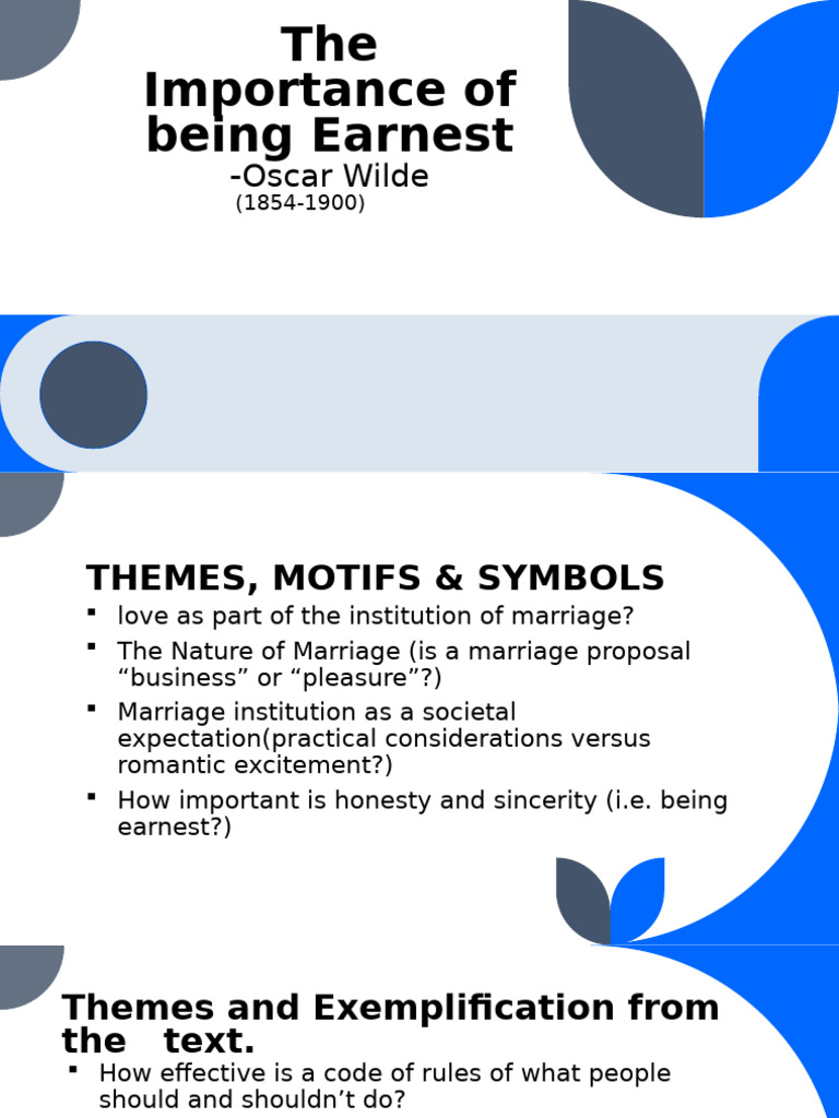 The Importance of Being Earnest | PDF | The Importance Of Being Earnest