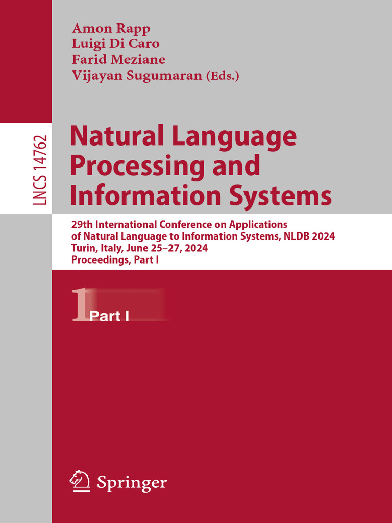 Natural Language Processing and Information Systems: Amon Rapp Luigi Di ...