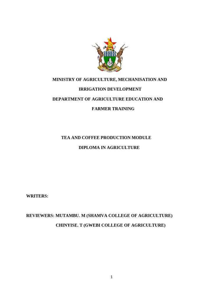 Tea production module | PDF | Soil | Tea