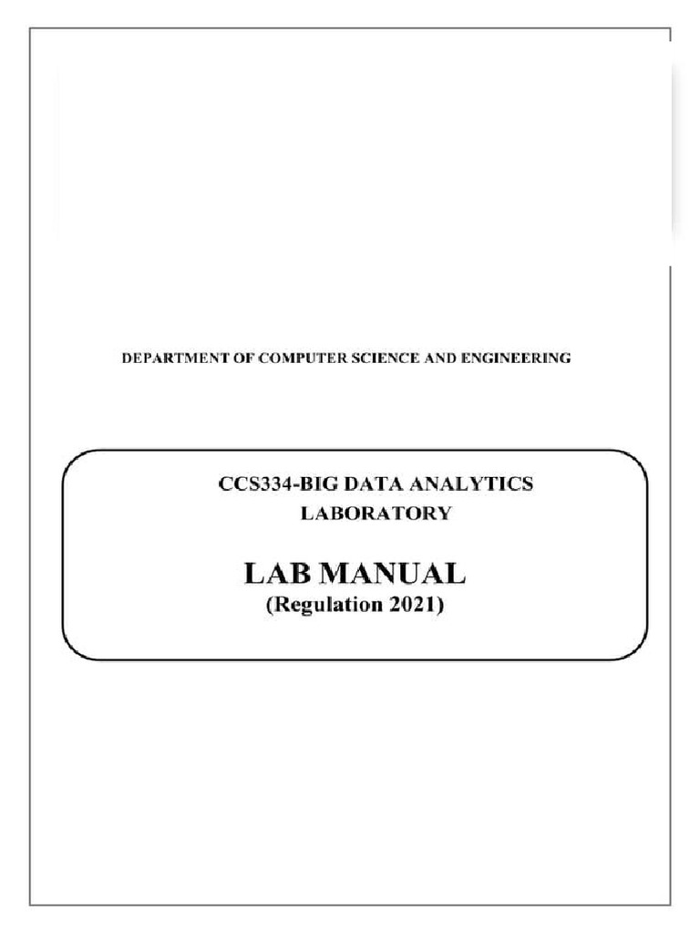 Bda Lab Manual | PDF