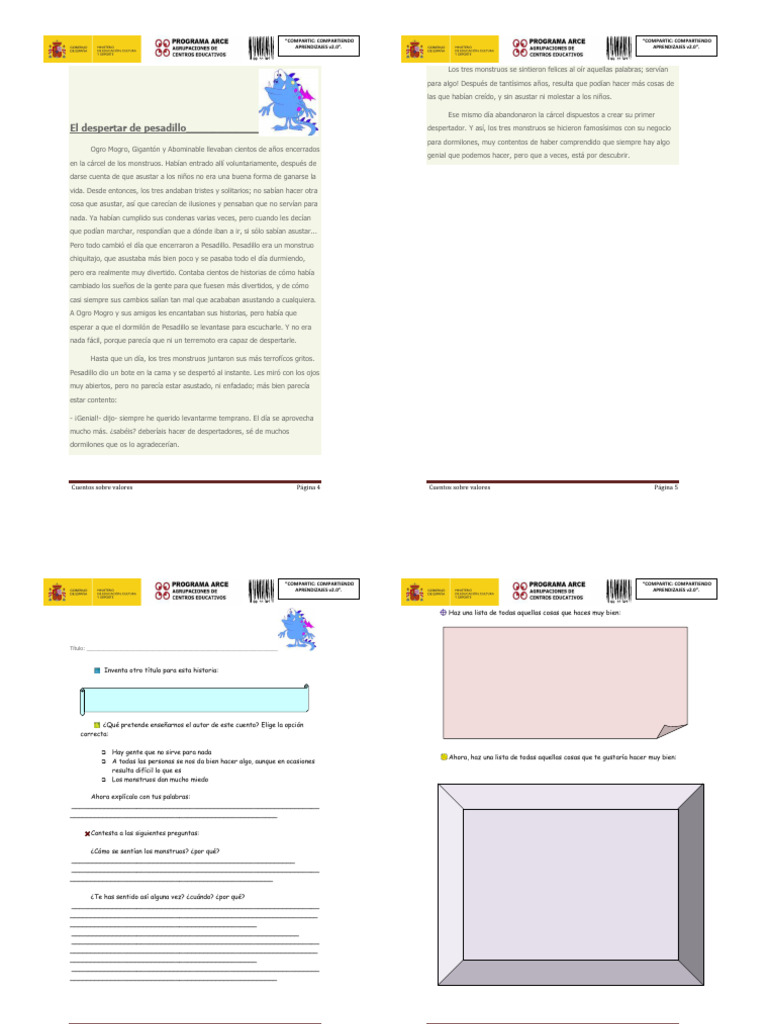 Monstruos que Aprenden a Compartir | PDF