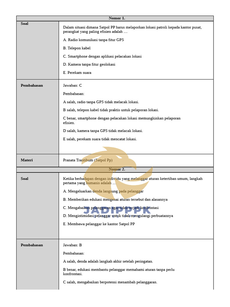 Soal Pranata 3 | PDF