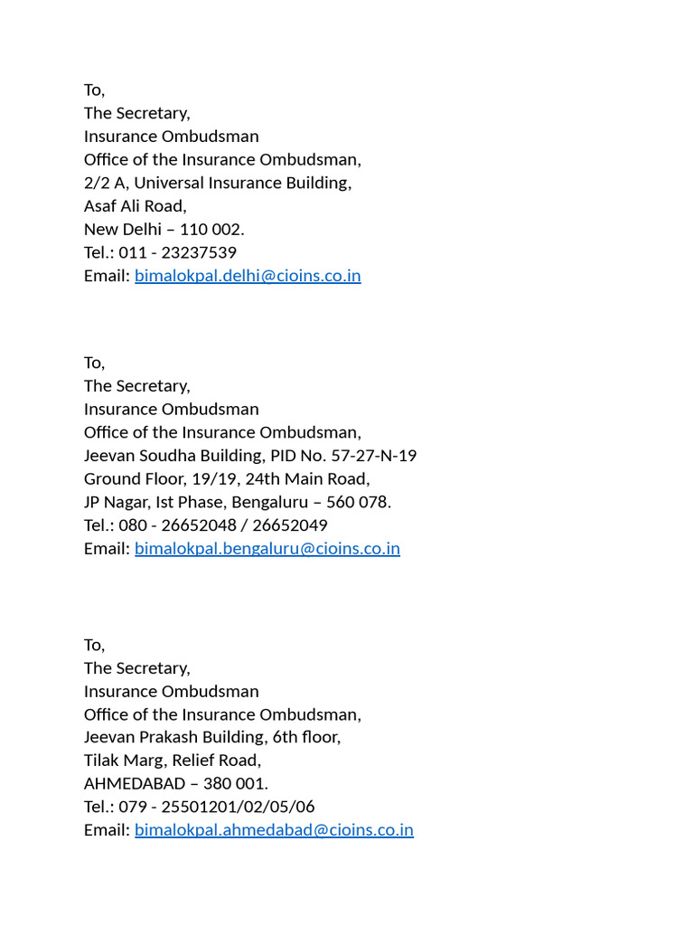 OMBUDSMAN OFFICES-2024 | PDF
