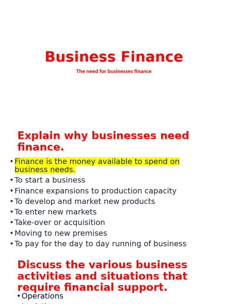 Business Finance PPT Updated | PDF | Expense | Working Capital
