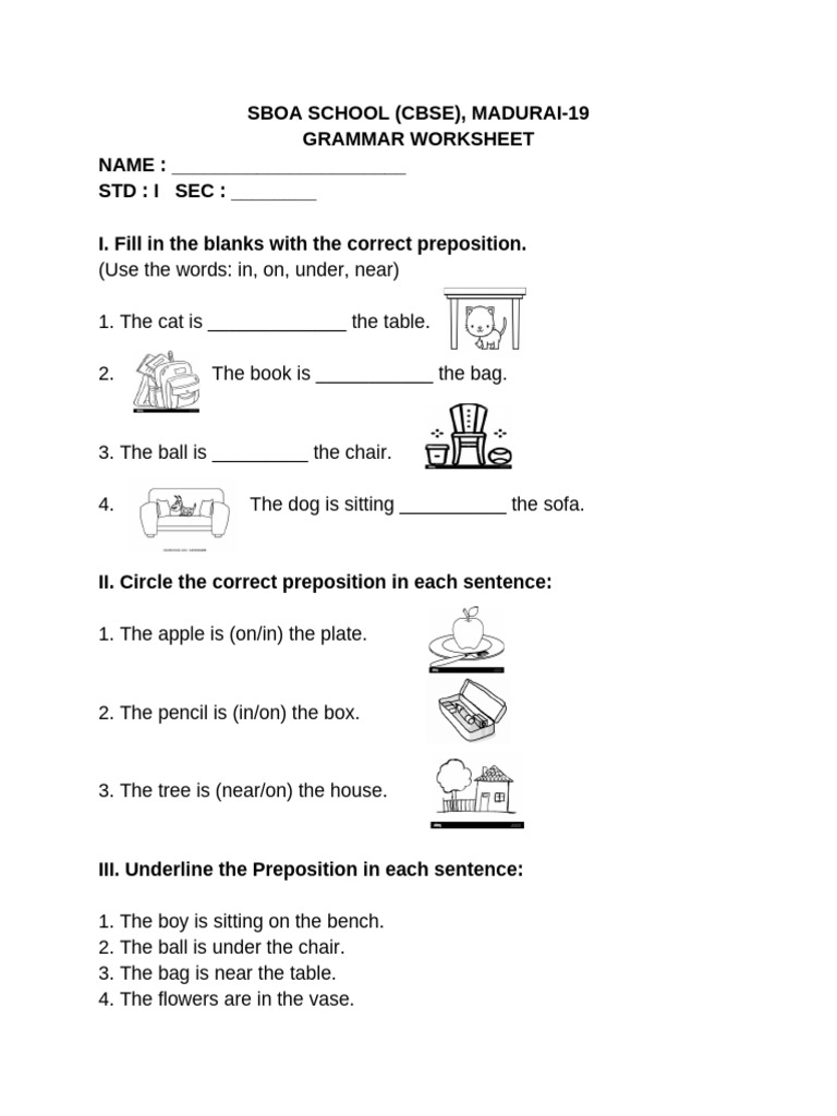Std 1 Pongal holiday worksheet | PDF