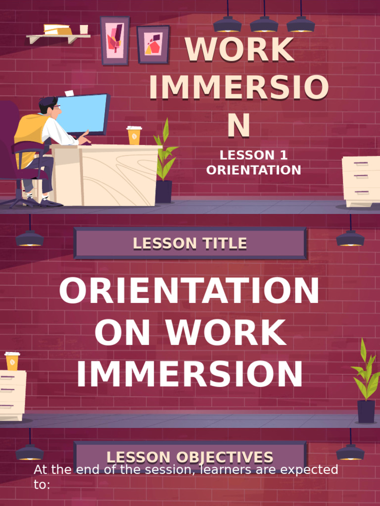 Lesson 1 Q3 Work Immersion Pdf Curriculum Simulation