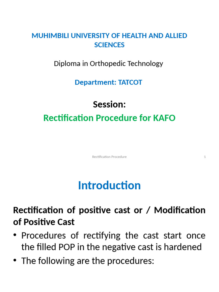 Kafo Modification Procedures | PDF | Foot | Ankle