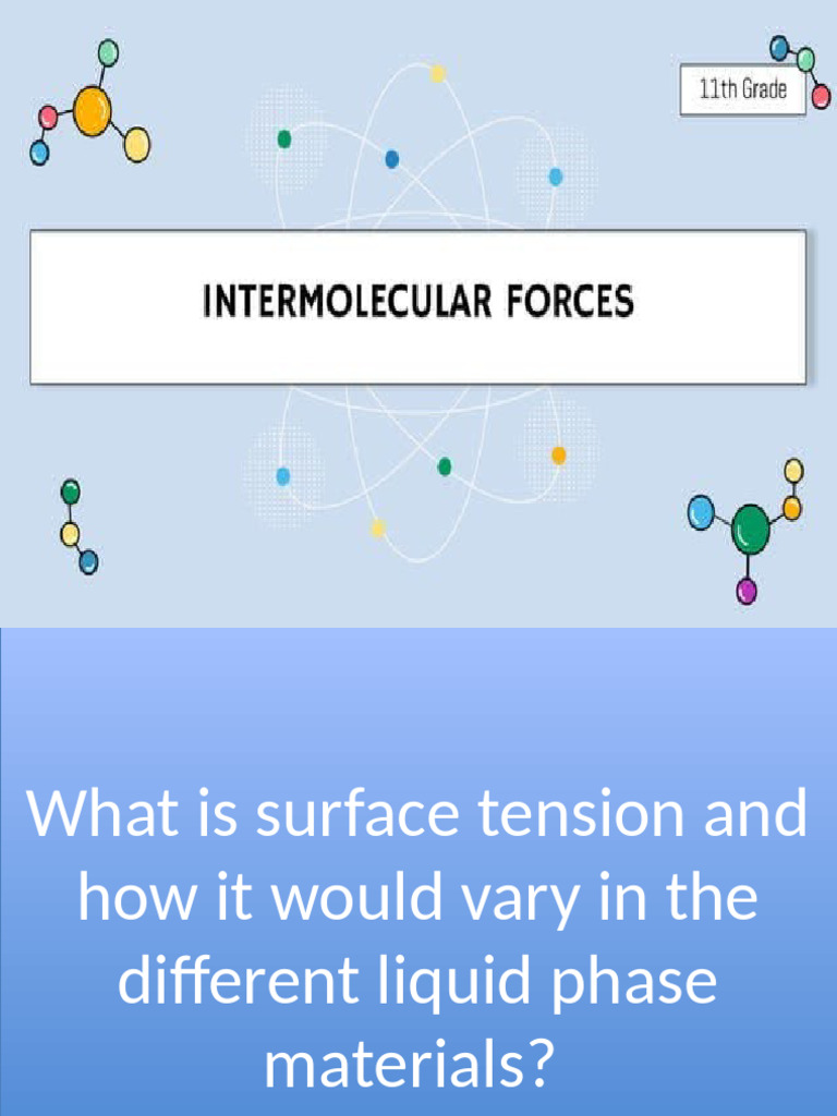 Surface Tension in Liquid Phases | PDF
