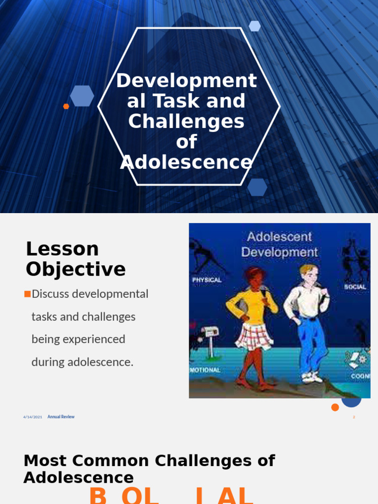 Adolescent Development: Tasks & Challenges | PDF | Mental Disorder ...