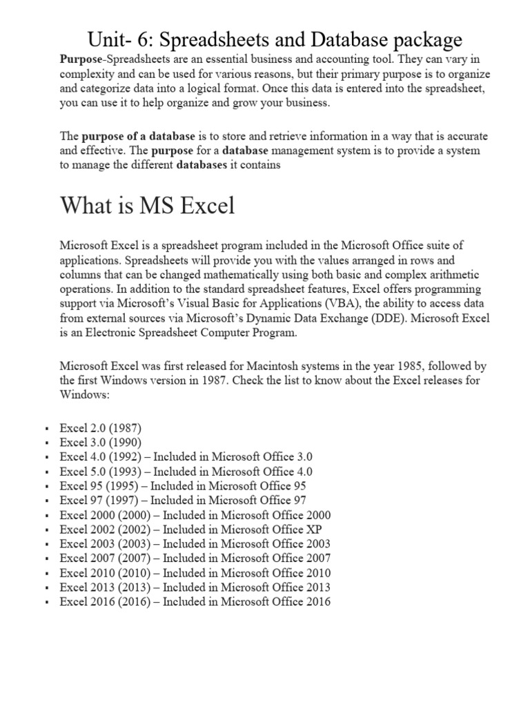 CFOA UNIT - 2 Ccs | PDF | Microsoft Excel | Spreadsheet