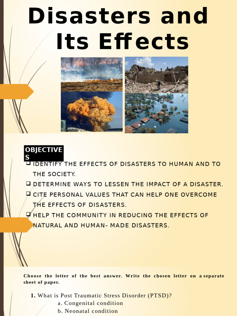DRRR_mod3_Disasters and Its Effects | PDF | Natural Disasters | Hazards