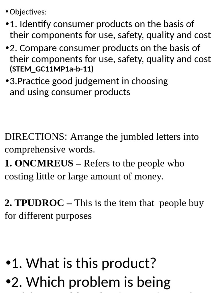 Understanding Consumer Products and Safety | PDF | Sodium Chloride ...