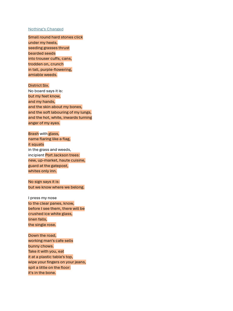 Nothing's CHanged | PDF