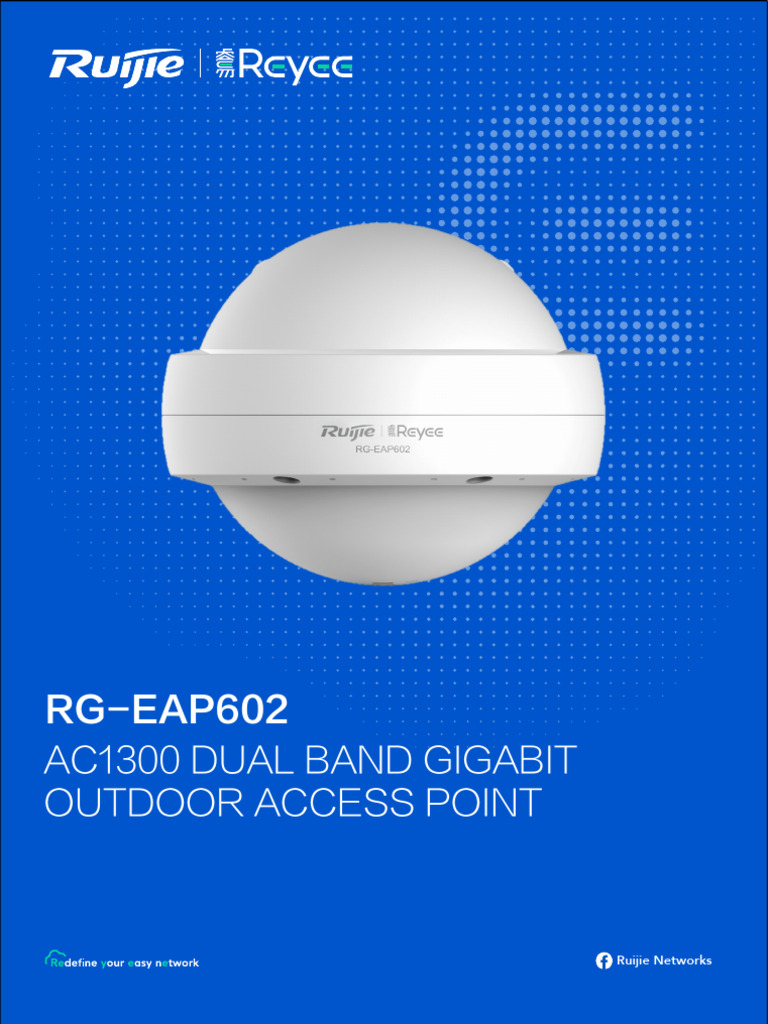 Ruijie RG-EAP602 Access Point Datasheet | PDF | Computer Network | Ieee ...