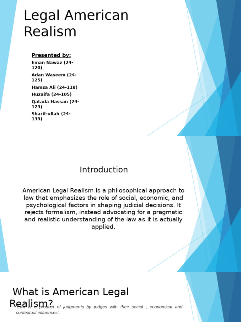 Understanding American Legal Realism | PDF | Liberal Arts Education