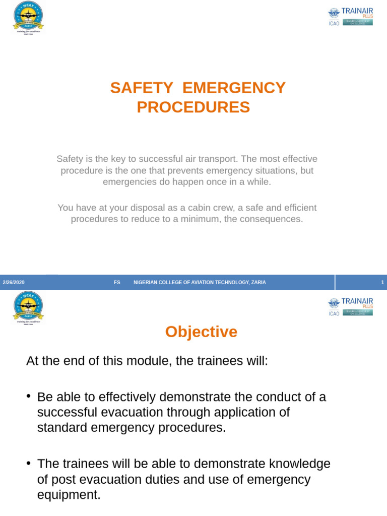 EMERGENCY PROCEDURES powerpoint 2019 new | PDF | Fires