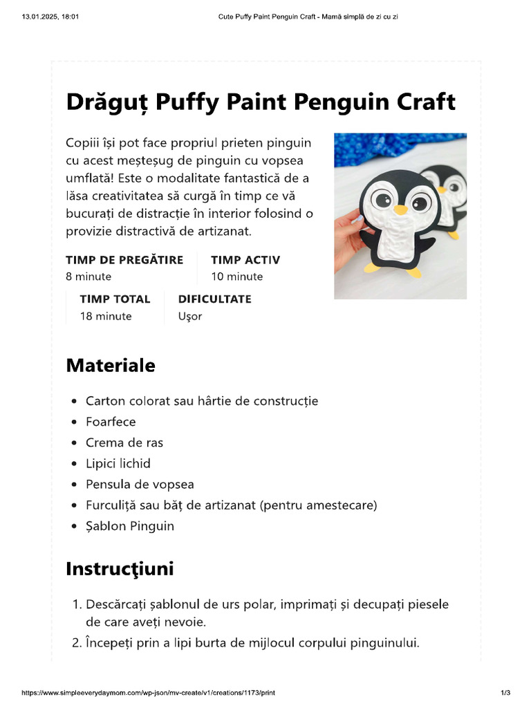 Pinguin Instructiuni | PDF