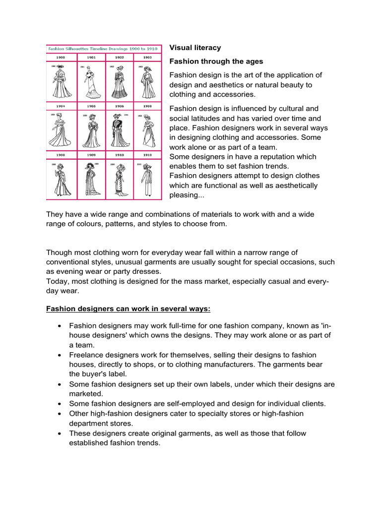 fashion notes Gr8 | PDF | Fashion Design | Fashion