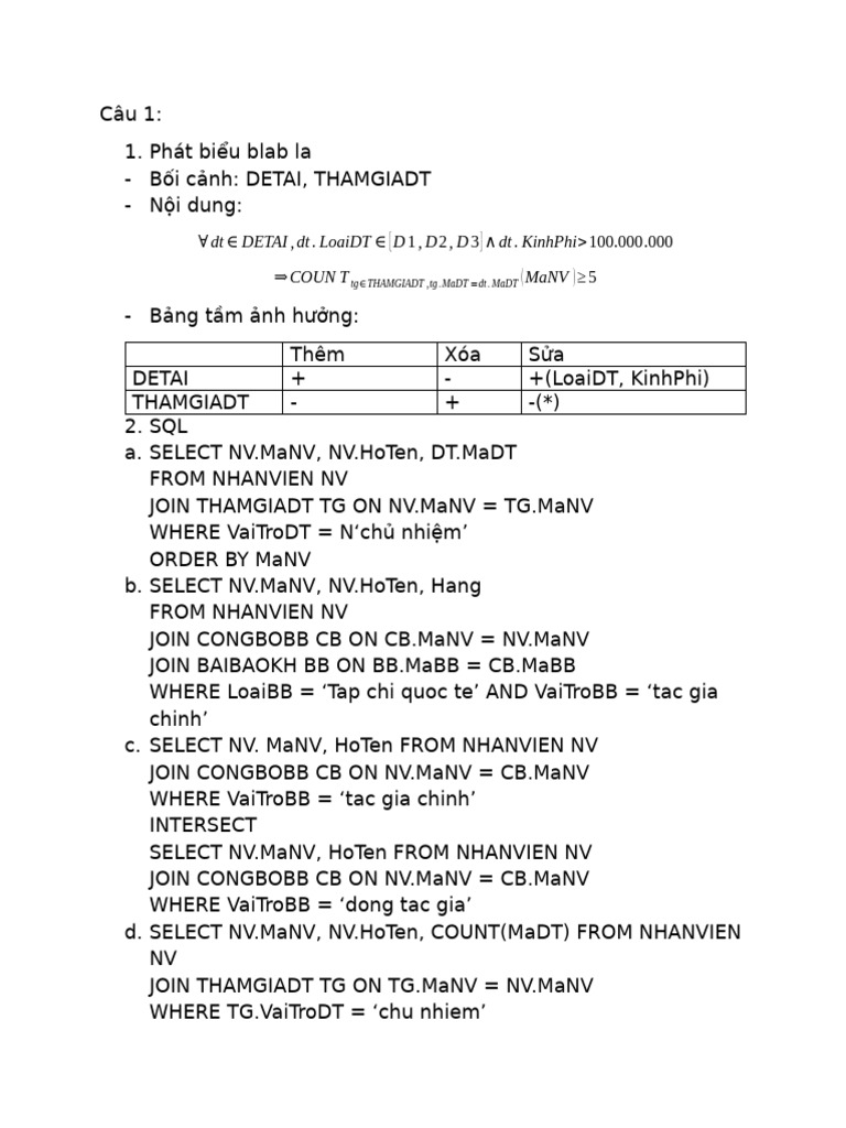 CSDL 2 2023-2024 | PDF