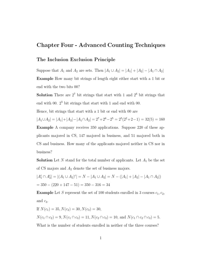 Advanced Counting Techniques | PDF | Recurrence Relation | Square Root