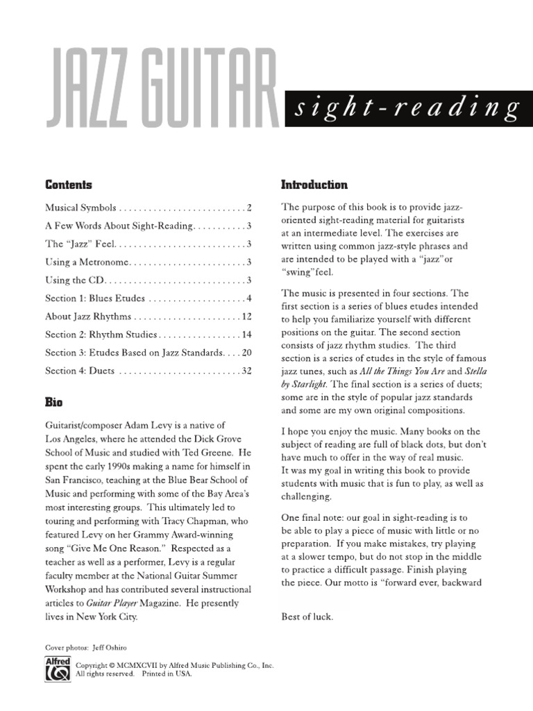 Jazz Guitar Sight Reading | PDF