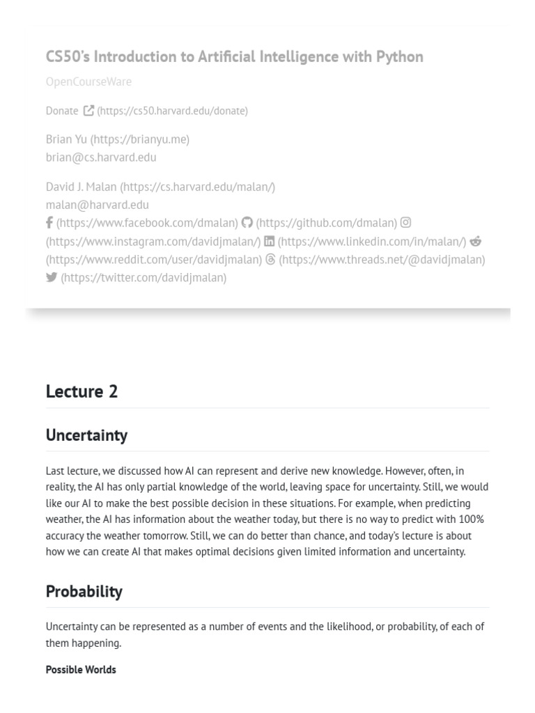 Lecture 2 Cs50s Introduction To Artificial Intelligence With Python 