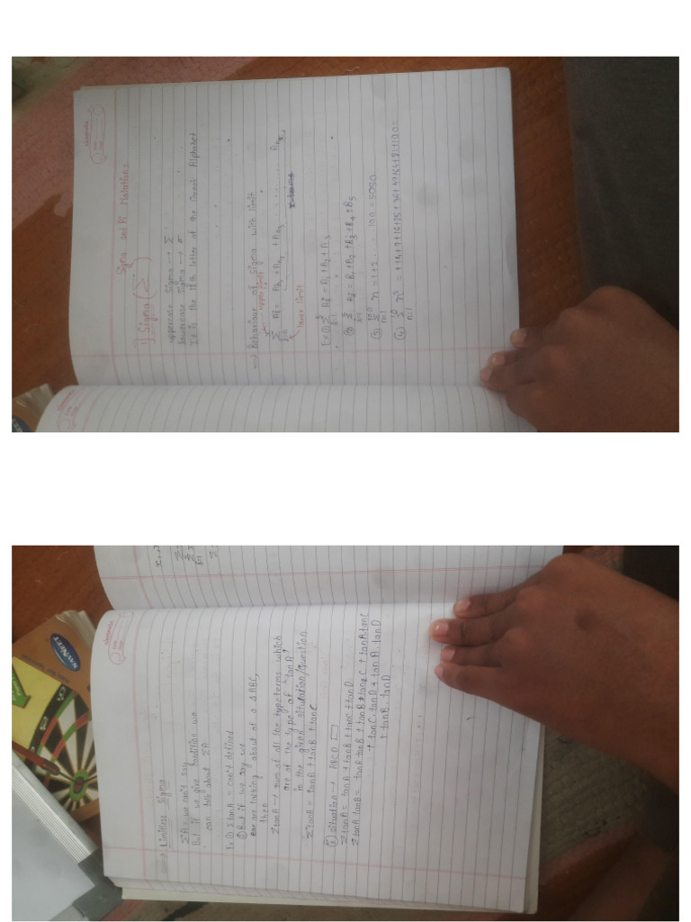 Notes of Sigma Notation | PDF