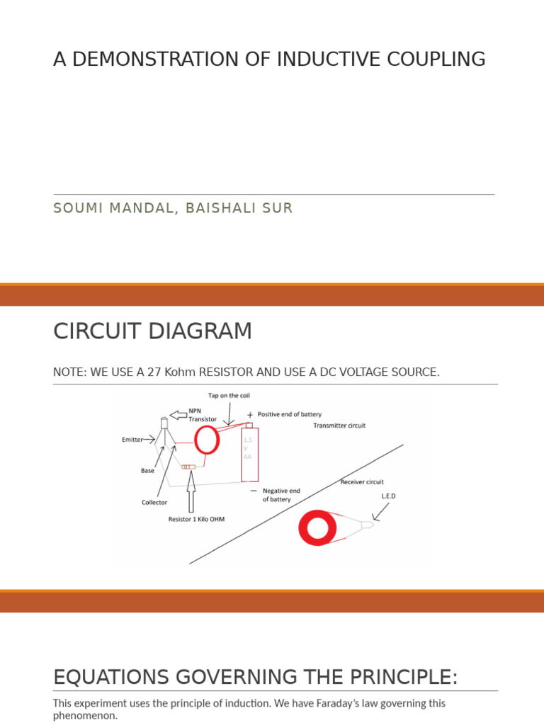 A DEMONSTRATION OF INDUCTIVE COUPLING | PDF