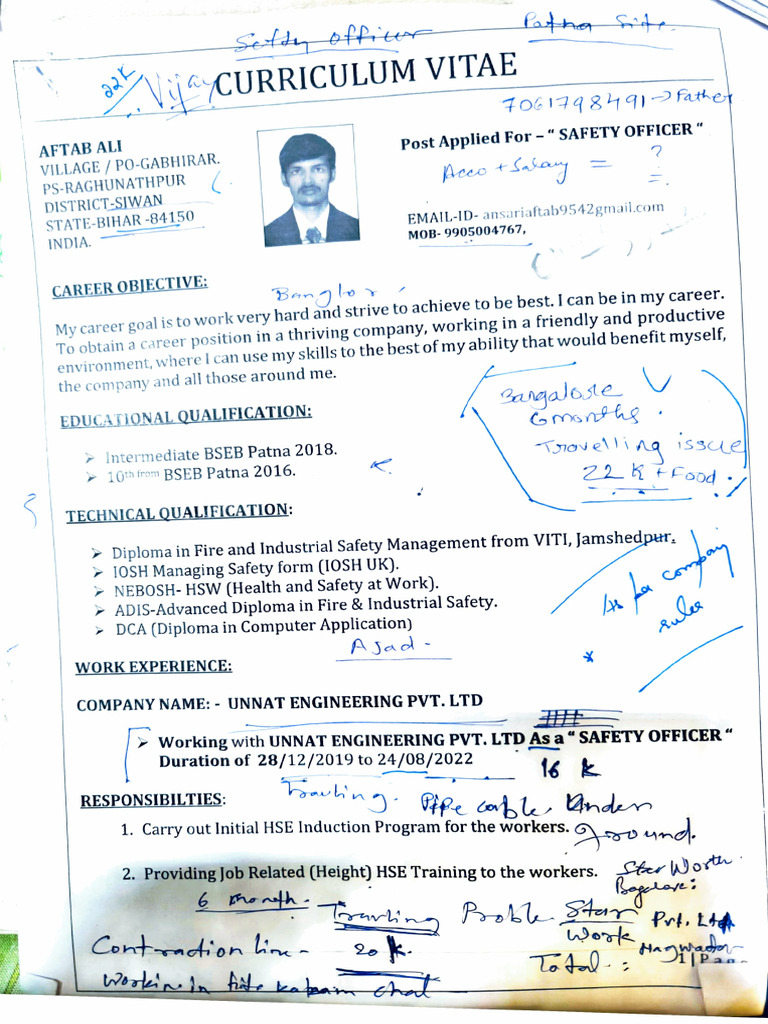 Aftab Ali Citadel Patana Soft | PDF | Working Conditions | Occupational Safety And Health