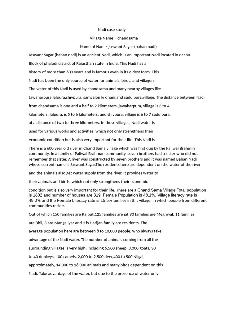 Jaswant Sagar Naadi Chandsama | PDF