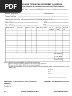 Remuneration Bill For Paper Setting: Signature With Date | PDF