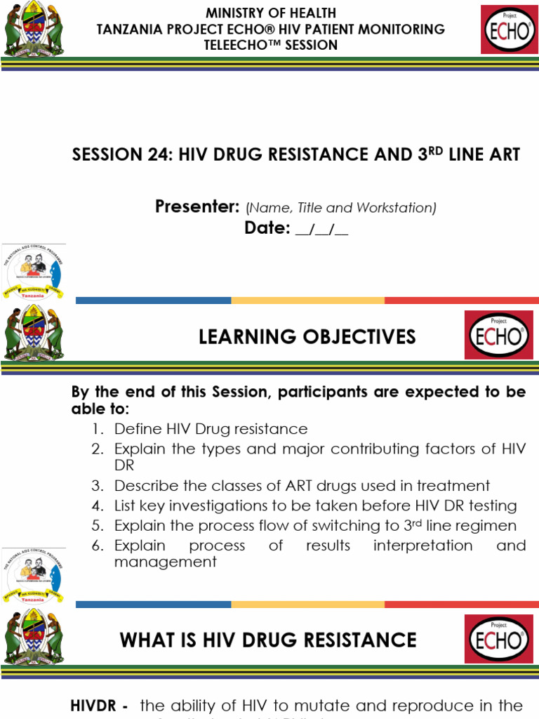 Session 24 - HIV Drug Resistance and 3rd Line ART | PDF | Management Of ...